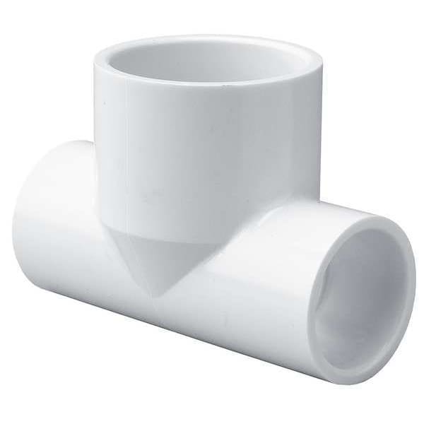 Zoro Select PVC Reducer Tee, Socket x Socket x Socket, 1 1/2 in x 1 1/2 ...