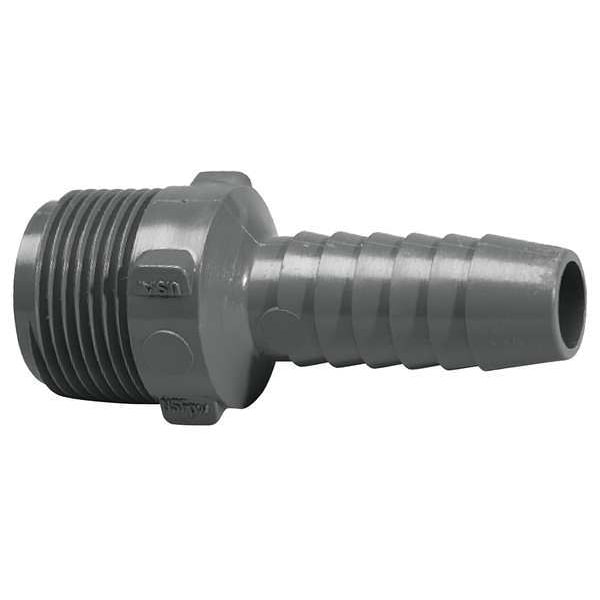 Zoro Select PVC Reducing Male Adapter, Insert x MNPT, 1 in x 1 1/2 in ...