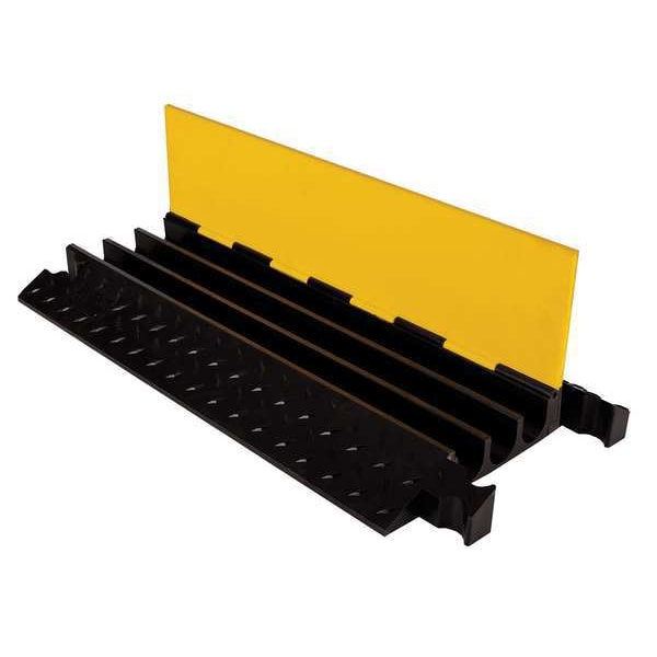 Yellow Jacket Cable Protector, 2-7/8 in H, 3 ft L, 18-1/2 in W, 3 ...