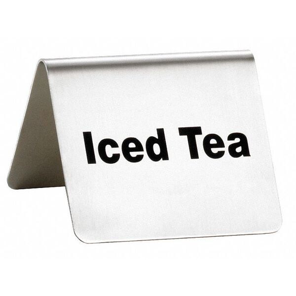 Tablecraft Iced Tea Buffet Sign, SS, Silver B4 | Zoro