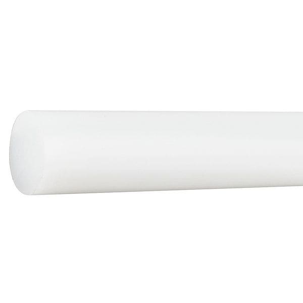 Zoro Select Off White High Density Polyethylene (HDPE) Rod Stock 4 ft ...