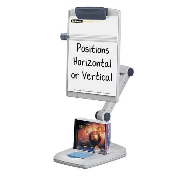 Fellowes Copy Holder, Desktop, Platinum/Gray 21128 | Zoro