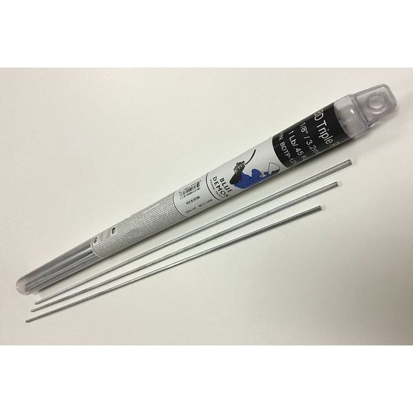 Blue Demon Low Temp Alum-Zinc Rod, 1/8"x18", 1lb, Tube 225N83 | Zoro