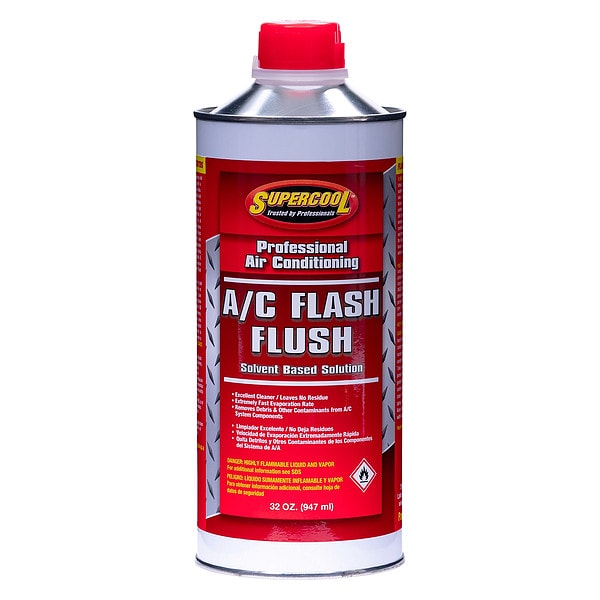 Supercool A/C Flash Flush, Solvent Based Can, 32oz. 22762 | Zoro