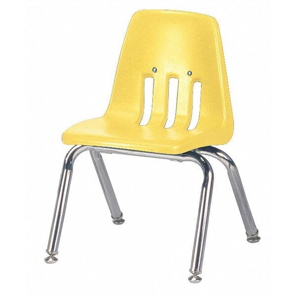Virco Stack Chair Classic Series, Plastic Yellow, PRE K to 1 ...