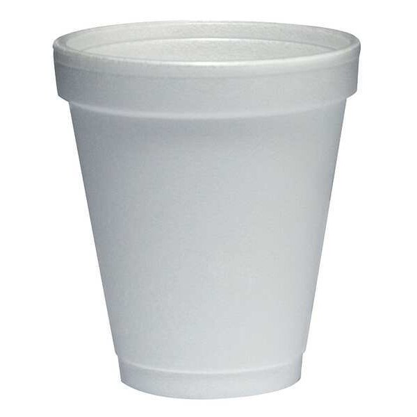 Dart 6J6 $25.82 Disposable Hot cup 6 oz. White, Foam, Pk1000 | Zoro.com