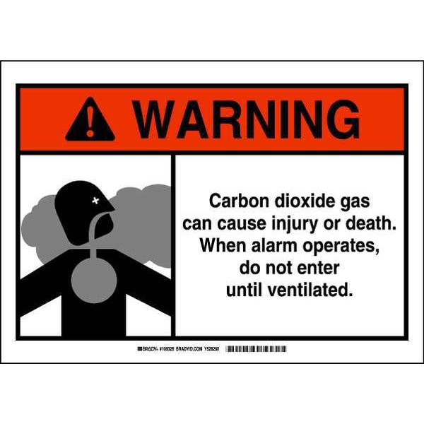 Brady Safety Sign, 7 in H, 10 in W, Polyester, Rectangle, English ...