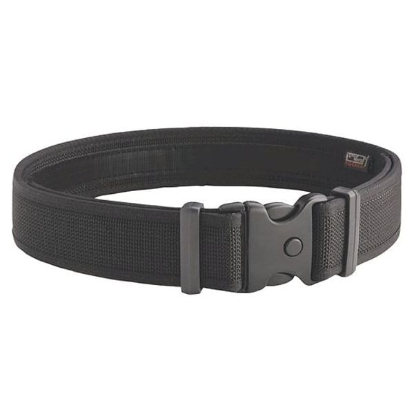 Uncle Mikes Duty Belt, Nylon, Black, L, Buckle, Hook-and-Loop 87781 | Zoro
