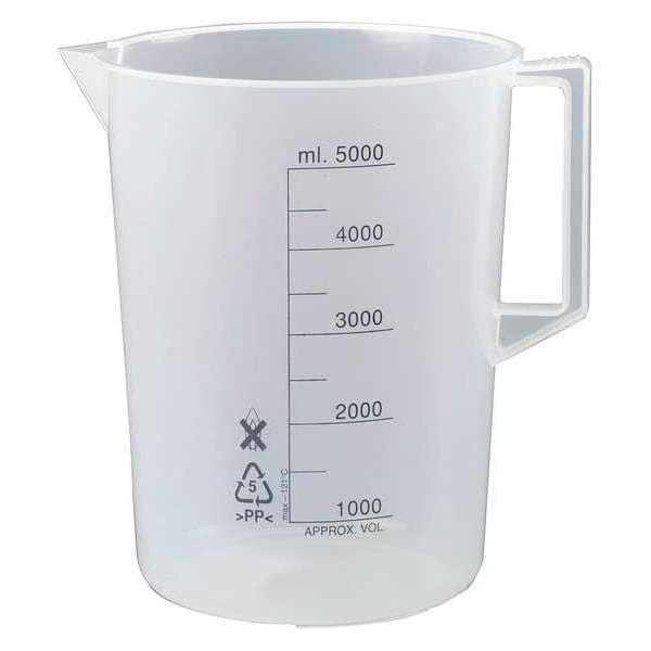 Zoro Select Beaker with Handle, 5000mL, PK2 (Formerly Lab Safety Supply ...