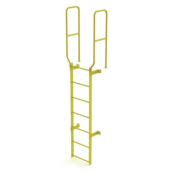 Tri-Arc 9 ft. 6" Overall H, Ladder, Walk-Thru Fixed, Steel, 7-Rung ...