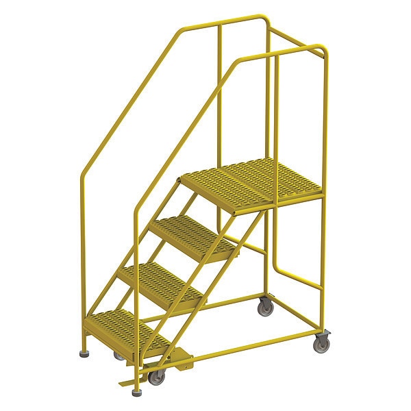 Tri-Arc Work Platform, 4-Step, 800 lb.Cap, Steel WLWP142424SL-Y | Zoro