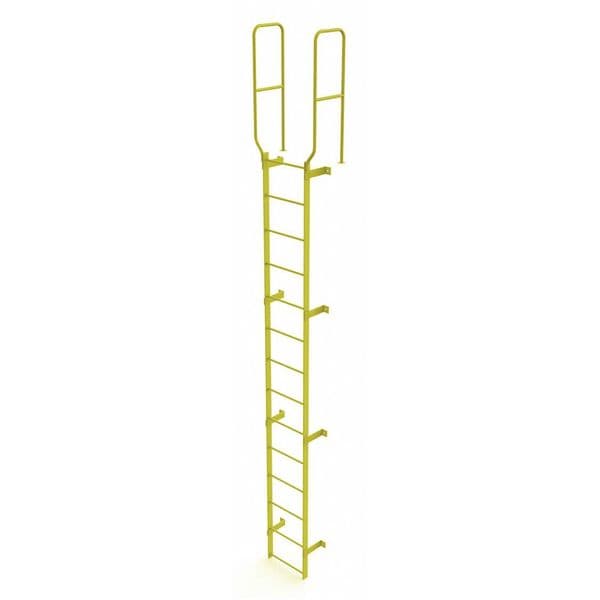 Tri-Arc 16 ft. 6" Overall H, Ladder, Walk-Thru Fixed, Steel, 14-Rung ...