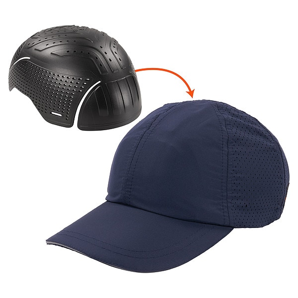 Ergodyne Bump Cap, Baseball, Polyethylene, None Suspension, Fits Hat ...