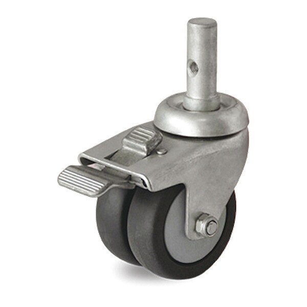 Pegasus Wheel Caster, Dual, Swivel Stem, Gry TPR, 220 lb, Tl P9S-RP030K ...