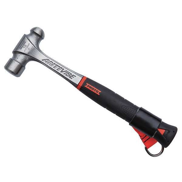 Proto 16 oz. Tethered Ball Peen Hammer, 13" Steel Handle J1316AVP-TT | Zoro