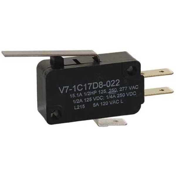 Honeywell Miniature Snap Action Switch, Lever, Long Actuator, SPDT V7 ...