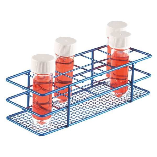 Heathrow Scientific Test Tube Rack, Epoxy-Coated Steel, Blue 120087 | Zoro