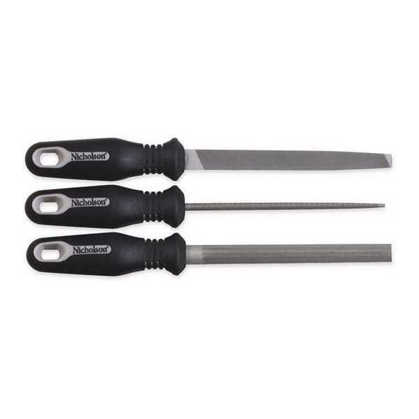 Crescent Nicholson 3 Pc. 6" Bastard File Set with Ergonomic Handles ...