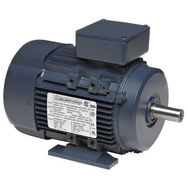 Marathon Motors 3-Phase Metric Motor, 1-1/2 HP, 100L Frame, 230/460 ...