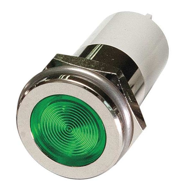Zoro Select Flat Indicator Light, Green, 120VAC 24M175 | Zoro
