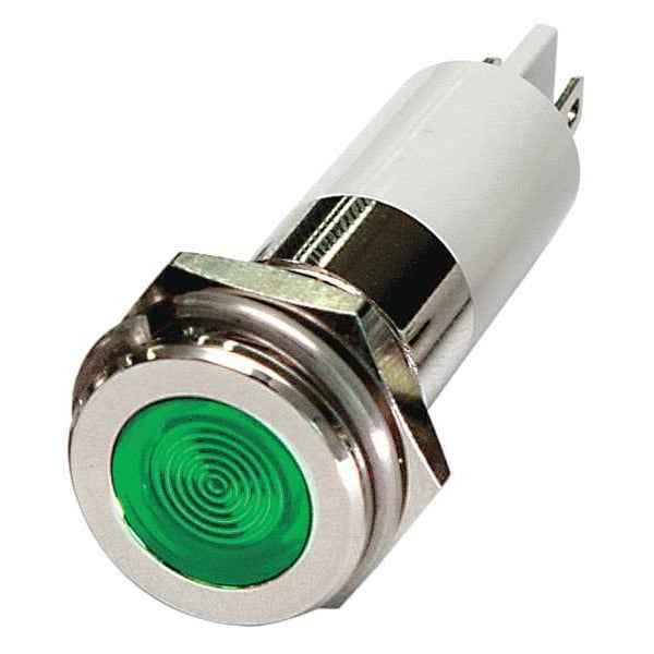 Zoro Select Flat Indicator Light, Green, 24VDC 24M134 | Zoro
