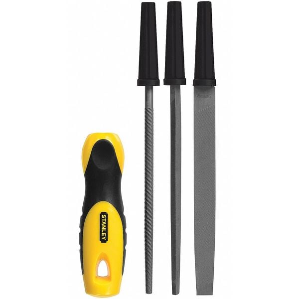 Stanley Hand File Set, American, 4 Pieces 22-319 | Zoro