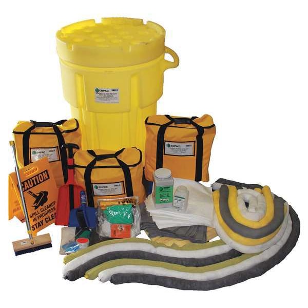 Enpac Spill Kit, 95 gal Capacity, Drum, Yellow, 14 13-WSHT95 | Zoro