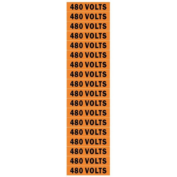 Power First Conduit And Voltage Markers, 480 Volts 24PJ97 | Zoro
