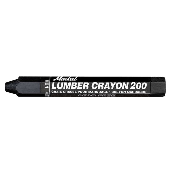 Markal Lumber Crayon, Large Tip, Black Color Family, Clay, 12 PK 80353 ...