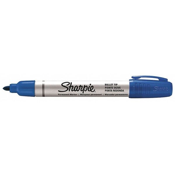 Sharpie Blue Permanent Marker, Bullet Tip, 12 PK 1794271 | Zoro