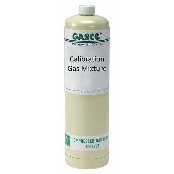 Gasco Calibration Gas, Helium, 34 L, CGA 600 Connection, +/-5% Accuracy ...