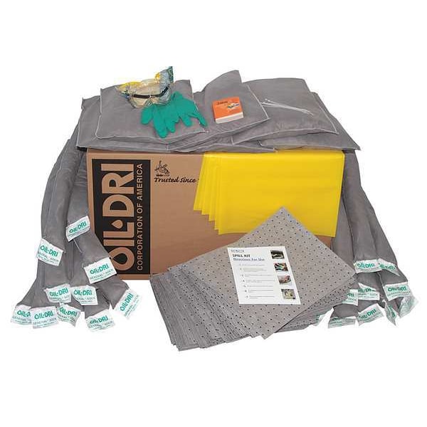 Oil-Dri Spill Kit Refill, 62 gal Volume Absorbed per Kit, Box, White ...