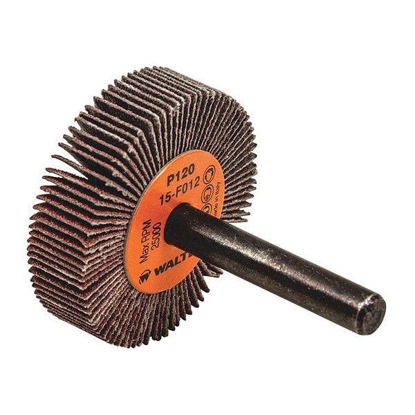 Walter Surface Technologies Flap Wheel, 1/4" Shaft, 1.5"x3/8" 120gr ...