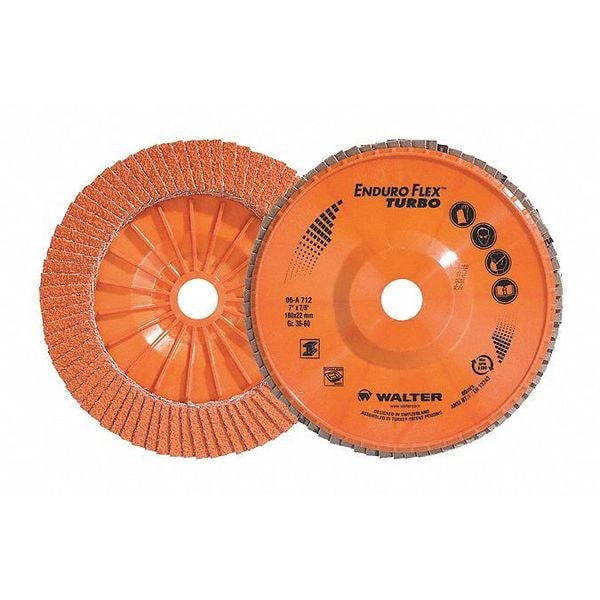 Walter Surface Technologies Blend Flap Disc, 7"X7/8-11" 36/60G 06A712 ...