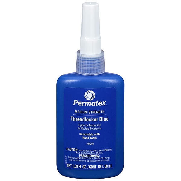 Permatex Threadlocker, PERMATEX, Blue, Medium Strength, Liquid, 50 mL ...