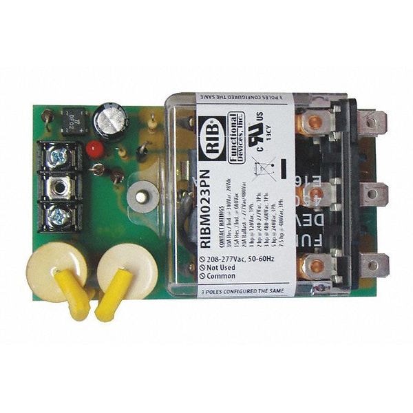 Functional Devices-Rib Track Mount Relay, 30A, 3PDT RIBM023PN | Zoro