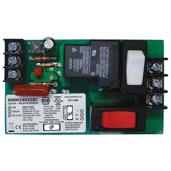 Functional Devices-Rib Track Mount Relay, 20A, SPDT/Override ...