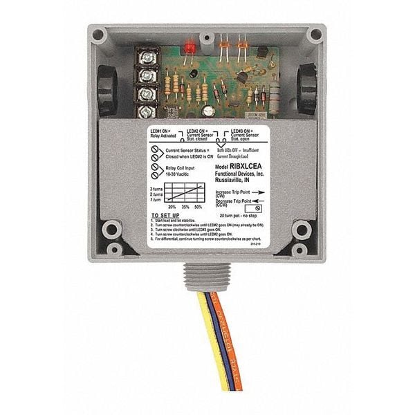 Functional Devices-Rib Relay/Current Switch Combination, 5A RIBXLCEA | Zoro