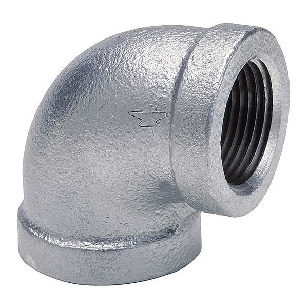 Anvil 1-1/2" FNPT Galvanized 90 Degree Elbow 0311001606 | Zoro