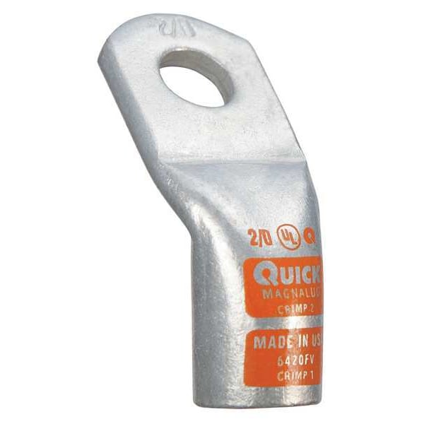 Fusion One-Hole Compression Lug, 2/0 AWG Max, 3/8 in Stud, Standard ...