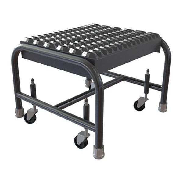 Tri-Arc Mobile Step Stand, Aluminum, Serrated, 16in WLAR001165 | Zoro