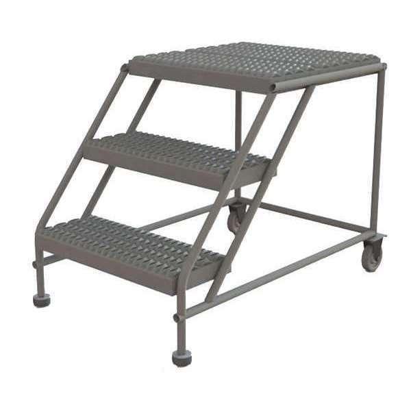 Tri-Arc Mobile Work Platform, 3 Step, Steel, 30" WLWP032424 | Zoro