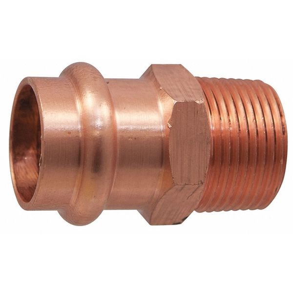 Nibco Strt, Copper, Press-fit3/4", MNPT1/2", PK5 9031200PCCP | Zoro
