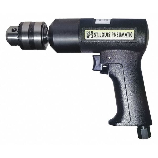 ST. LOUIS PNEUMATIC Low Speed Reversible Drill w/Jacob Chuck (SLP-84238 ...