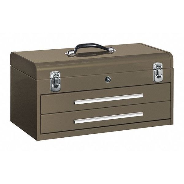 Kennedy 2-Drawer Tool Box, Steel, Brown, 20 in W x 8-1/2 in D x 9-3/4 ...