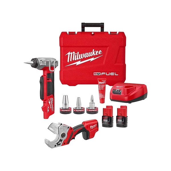 Milwaukee Tool M12 FUEL ProPEX Expander Kit w/ 1/2"-1" RAPID SEAL ...