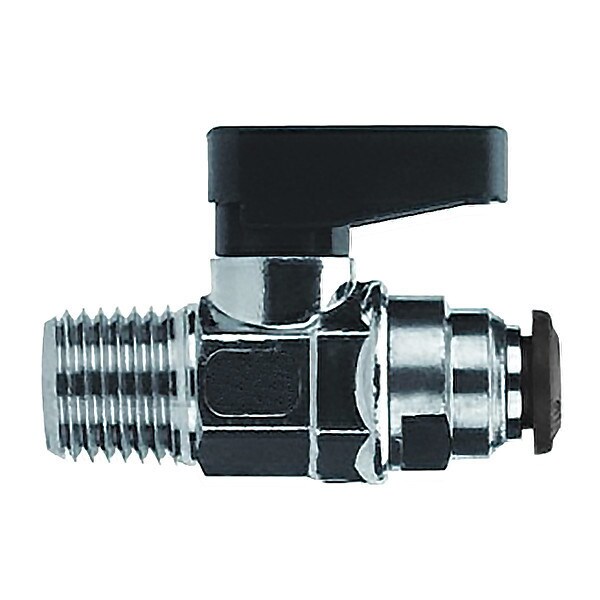 Alpha Fittings Ball Valve, Male, 6mm Tube, 1/8" Pipe 6570N-6-1/8 | Zoro