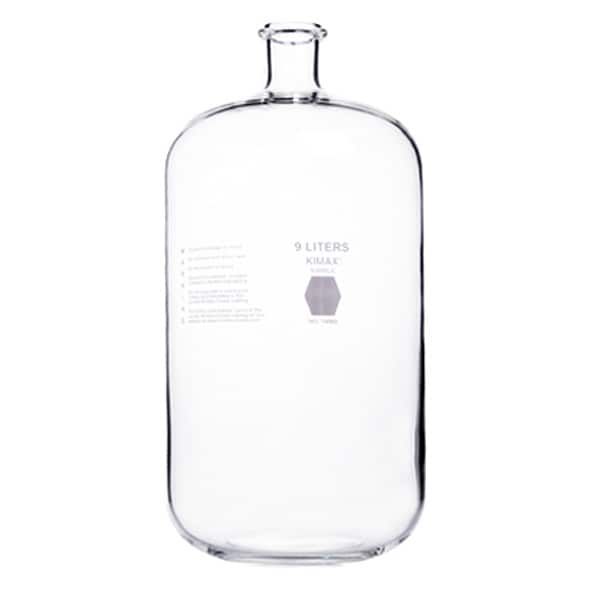 Kimble Kimax Bottle, 4000ml, Glass, Clear 14960-4 | Zoro