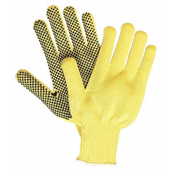 Mcr Safety Cut Resistant Coated Gloves, A2 Cut Level, 7 ga., Yellow, S ...