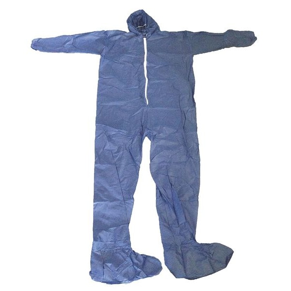 Condor Condor Disposable Coveralls, Hooded, Polypropylene, Zipper ...